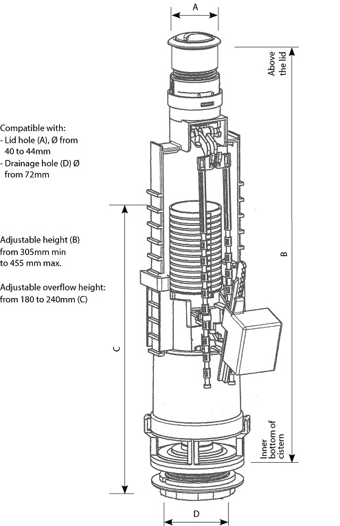 Siamp Skipper 45 Flush Valve -Kingsway Plumbing